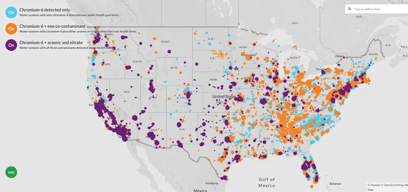 Map shows states where drinking water has multiple contaminants - Newsweek