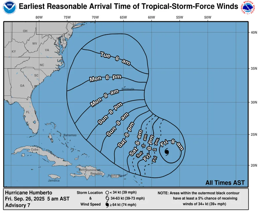 Tropical Storm Humberto Becomes Hurricane: Live Tracker Map, Path ...