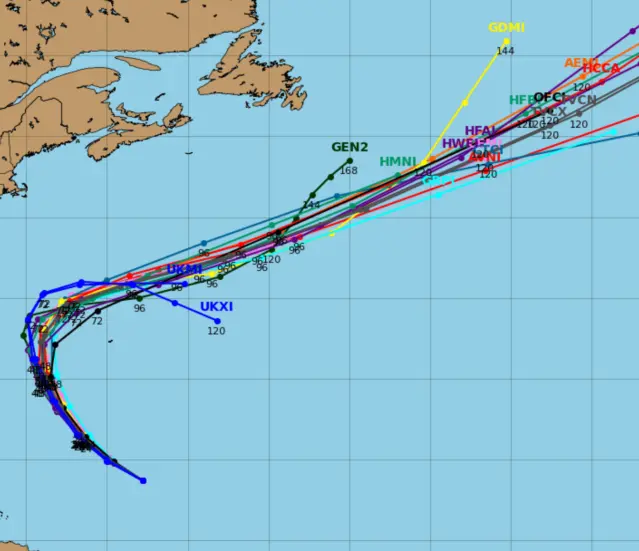 Hurricane Humberto, Storm 9 Spaghetti Models As Warnings Issued - Newsweek
