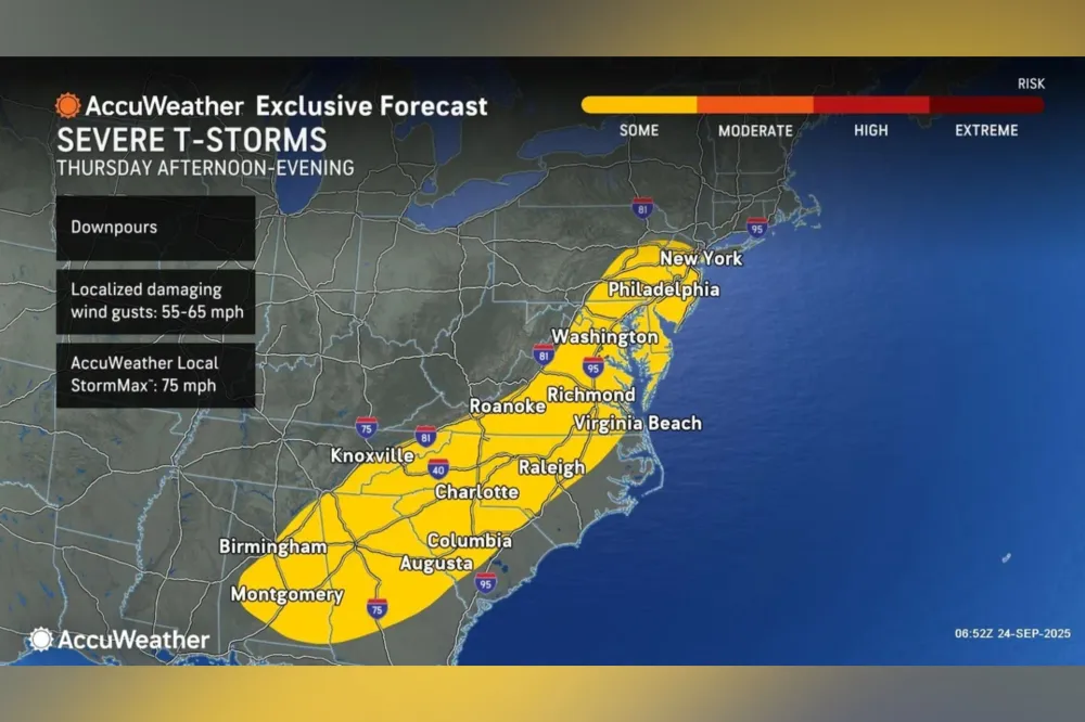 Map Shows States Facing Severe Thunderstorms This Week - Newsweek