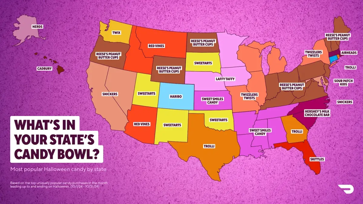 Map Shows Most Popular Halloween Candies in Every State - Newsweek