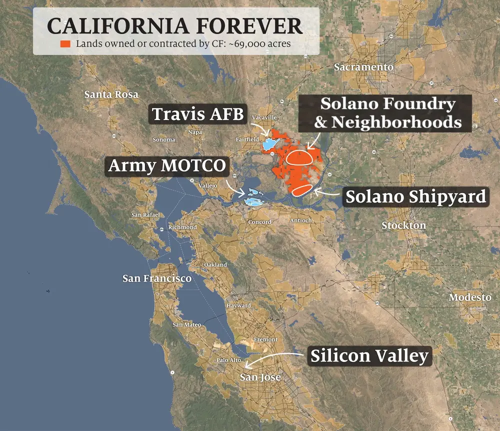Map shows plans for 'next great American city' in California - Newsweek