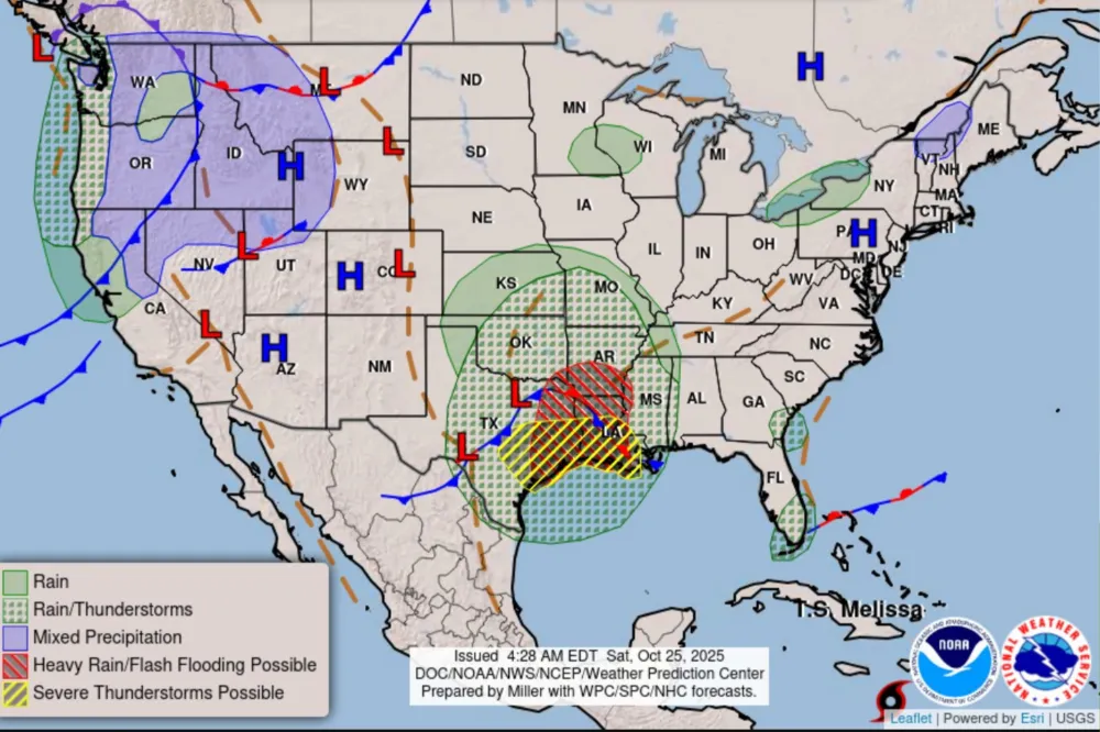 Map Shows States At Risk of Flooding Amid Severe Storms - Newsweek