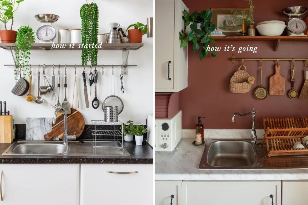 Single Mom DIYs Home Transformation From Millennial Gray to Cozy ...