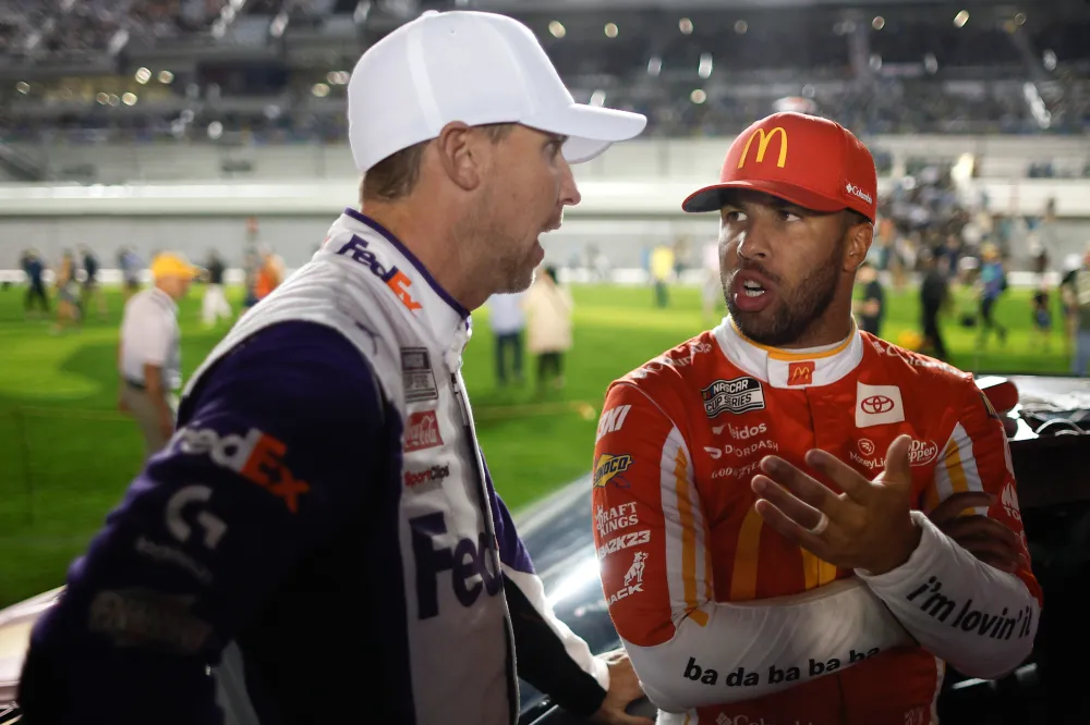 Dale Jr. Finds No Problem With Denny Hamlin's Move on Bubba Wallace ...