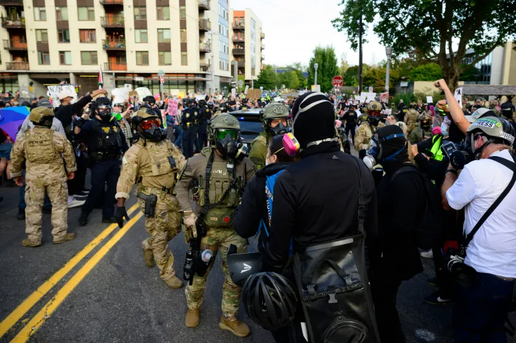 Portland police arrest Nick Sortor after "Antifa" clash at ICE protest ...