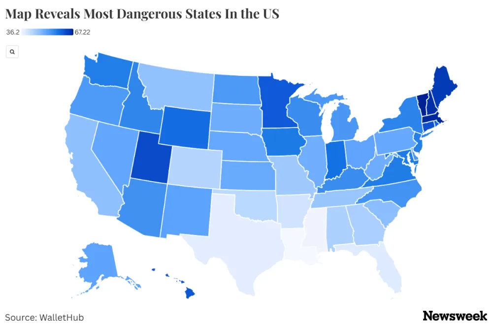 Map Reveals Most Dangerous States In the US %%page%% %%sep%% %%sitename ...