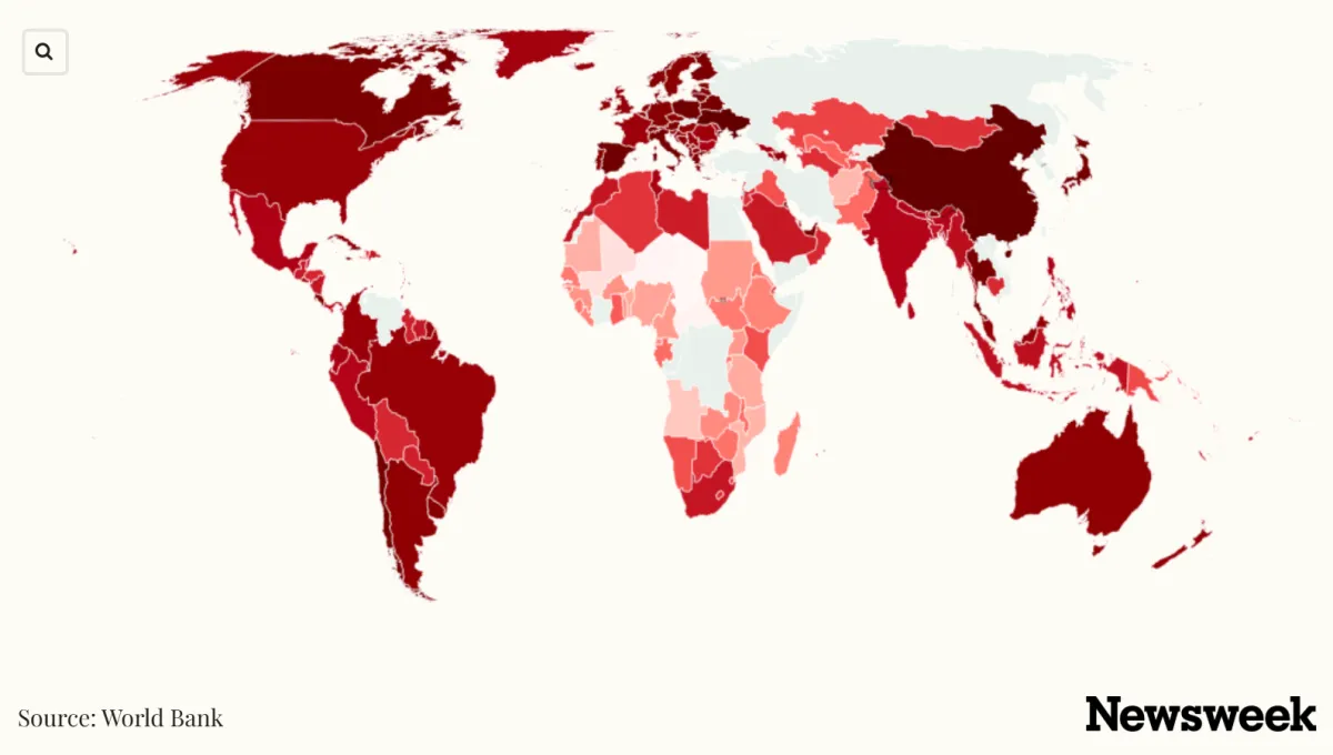 Map shows where global fertility rates are falling %%page%% %%sep ...
