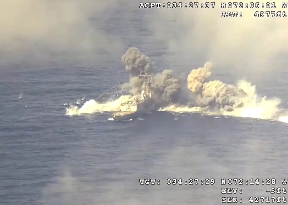 Video Shows US Navy Sinking Warship - Newsweek