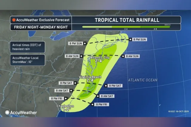 Nor'easter map shows which states face major impact this weekend - Newsweek