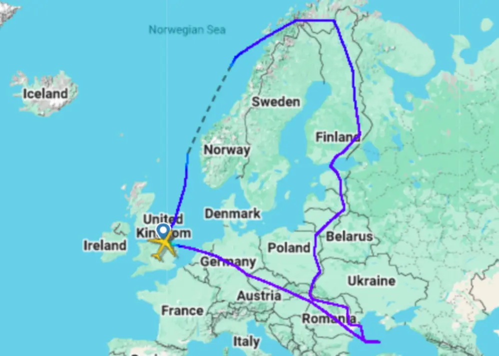 Map Tracks Royal Air Force Patrol Along Russia’s Border - Newsweek