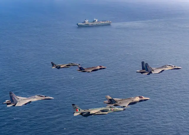 British Aircraft Carrier Stages Defense Drills Against Jet Attacks ...