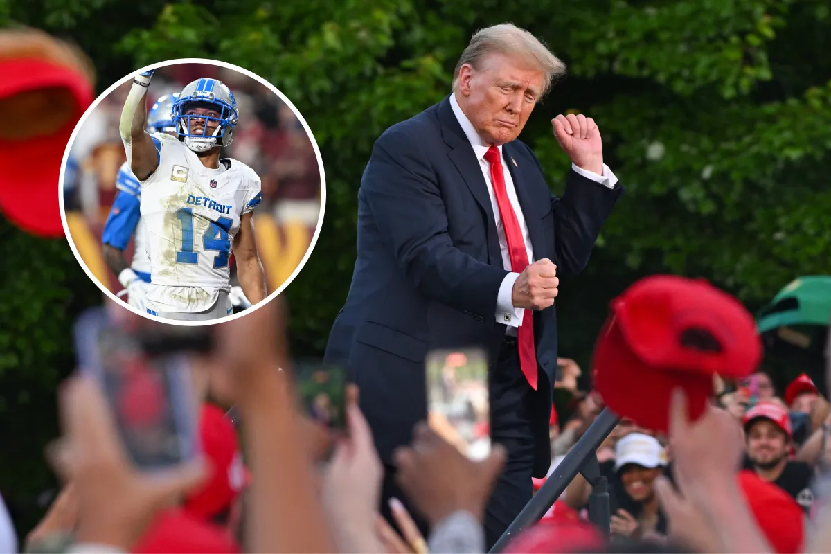 NFL Star Amon-Ra St. Brown's Donald Trump Gesture Goes Viral - Newsweek