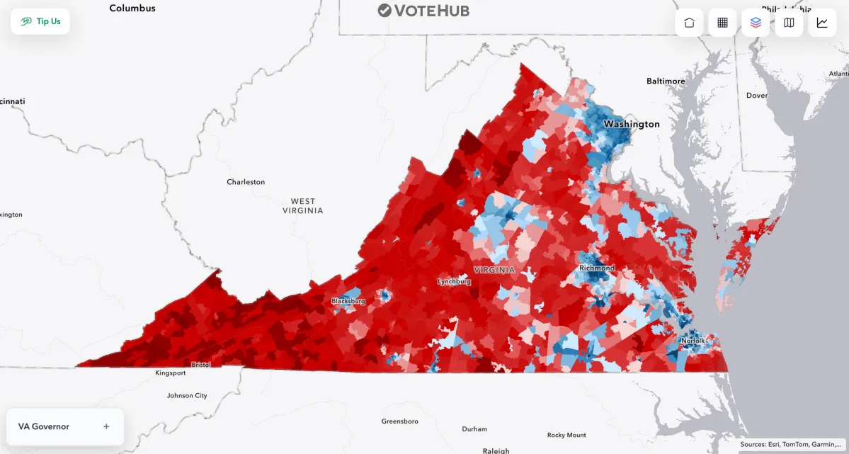 Virginia Results Map Shows Where Abigail Spanberger Won Election - Newsweek