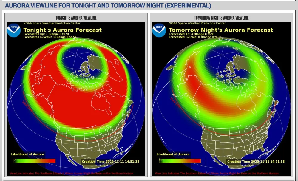 Map Reveals States Where Aurora Could Appear Tonight As CME Train Hits ...