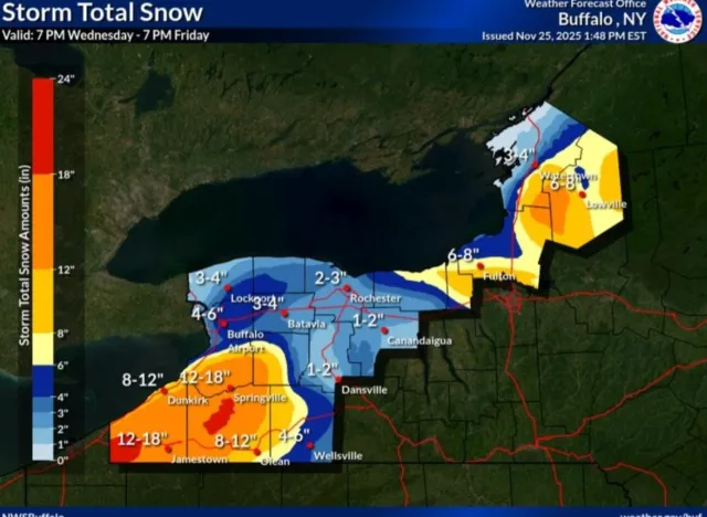 New York Map Shows Where Will Get Hit Hardest by Thanksgiving Winter ...