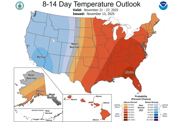 La Niña Maps Show November Weather Forecast for Each State - Newsweek