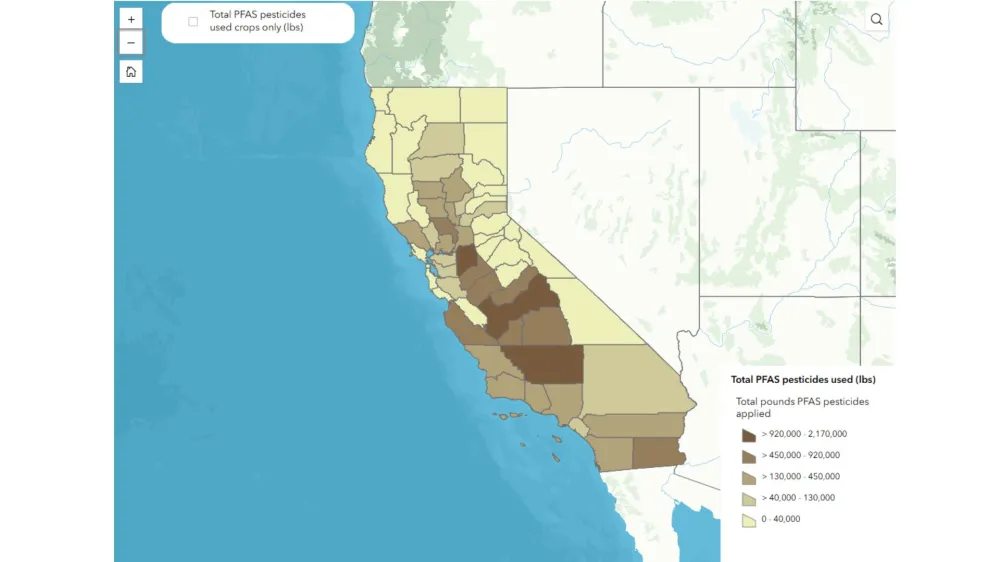 California Map Shows Where Harmful Pesticides Are Used on Major Crops ...