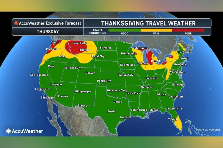 Thanksgiving Forecast Maps Show Travel Weather in Every State - Newsweek