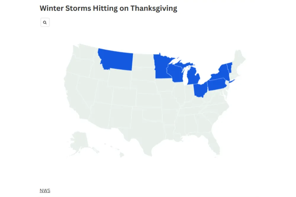 Thanksgiving winter storm live tracker, updates as heavy snow to hit ...