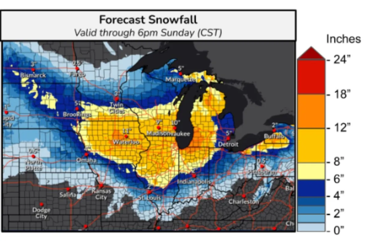 Winter Storm Map Shows States Where ‘Widespread Heavy Snow’ Will Fall ...
