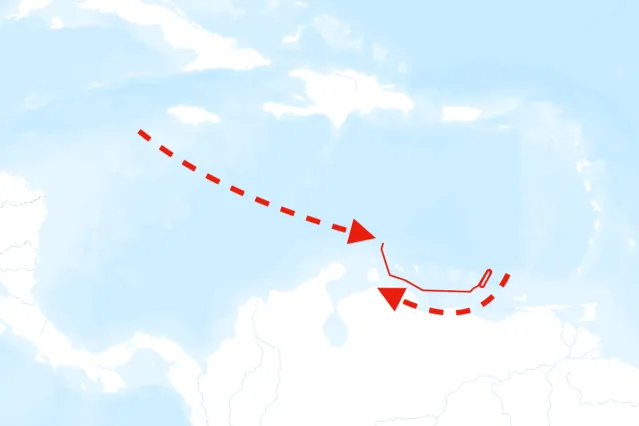 Map Shows Location of Latest US Bomber Demonstration off Venezuela ...
