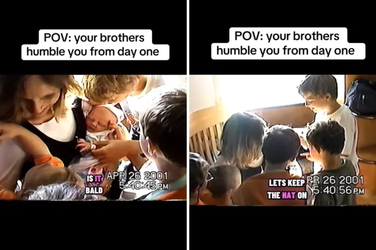 Gen Zer Discovers 2001 Footage of Brothers Meeting Her as a Baby ...