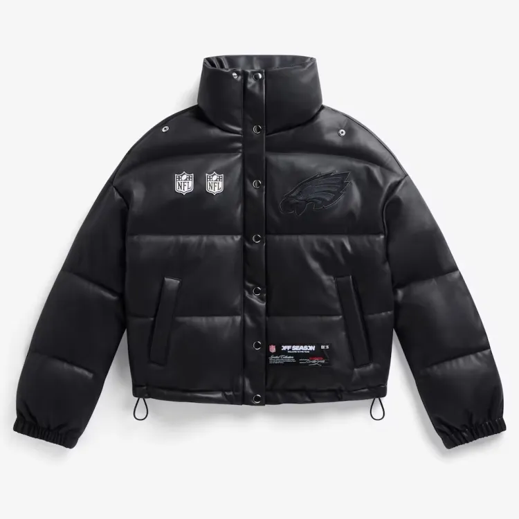Off Season Releases New Black NFL Fuax Leather Puffer Jackets: Shop ...