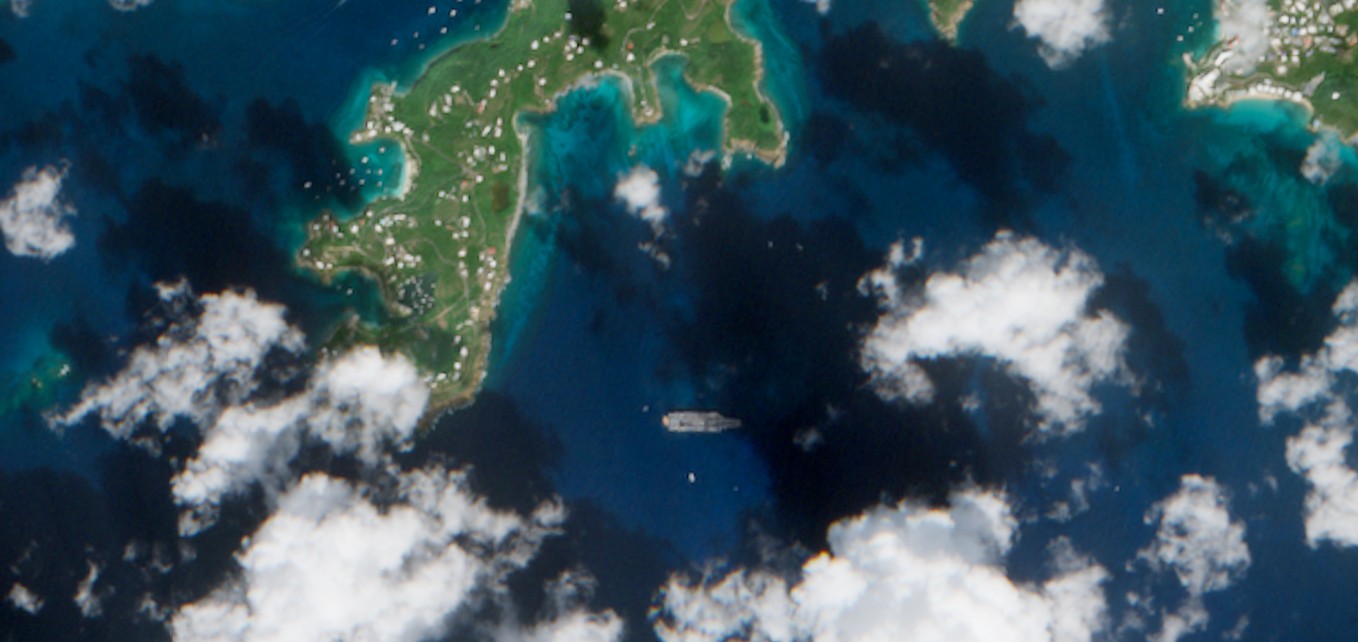 caribbean from space