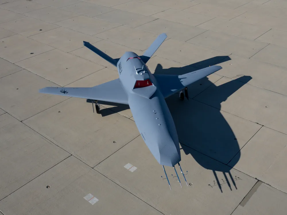 Exclusive: Photos show new flying drone that could accompany next-gen jets - Newsweek