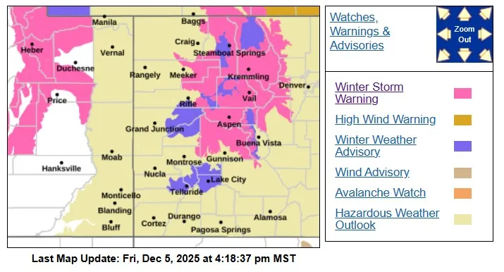 Colorado Winter Storm Warning Map Shows Over 20 Inches of Snow Possible ...