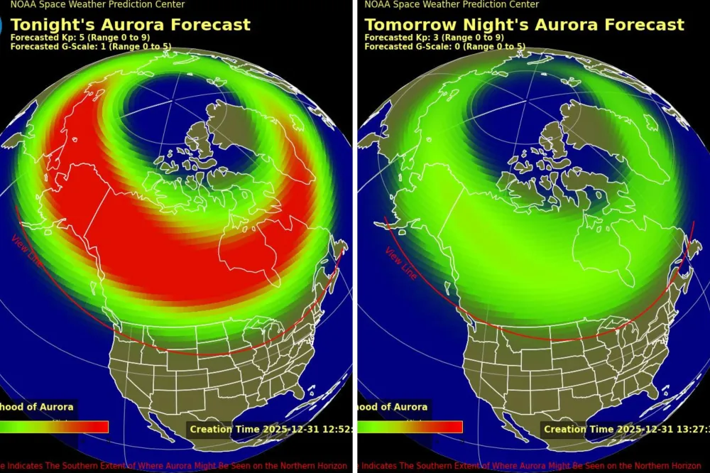 Aurora Map Shows States Where Northern Lights May Appear on New Year’s ...