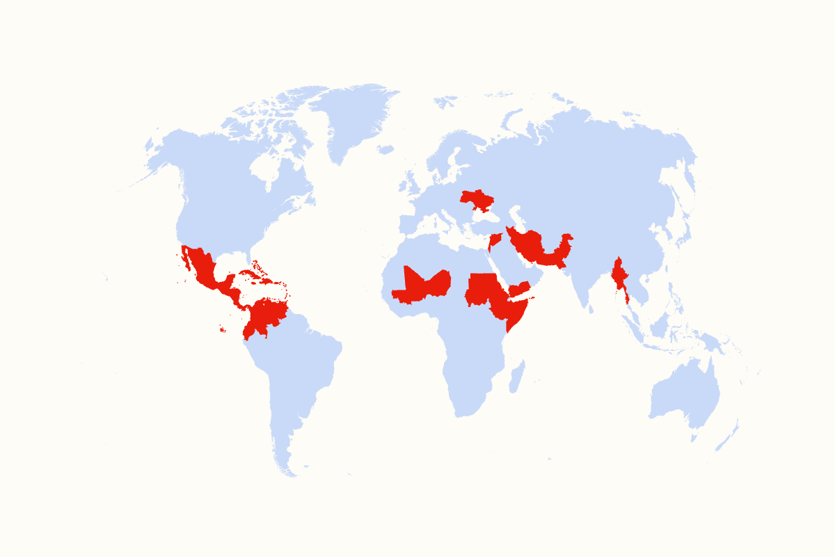 World map shows top conflict hot spots in 2026 - Newsweek