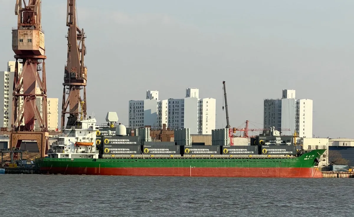 Photos Show Chinese Cargo Ship Armed With Missile Launchers - Newsweek