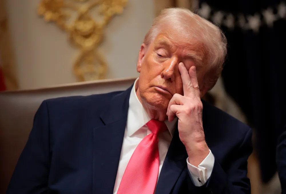 Trump’s Eyes Droop During Long Cabinet Meeting as He Pushes Back on ...