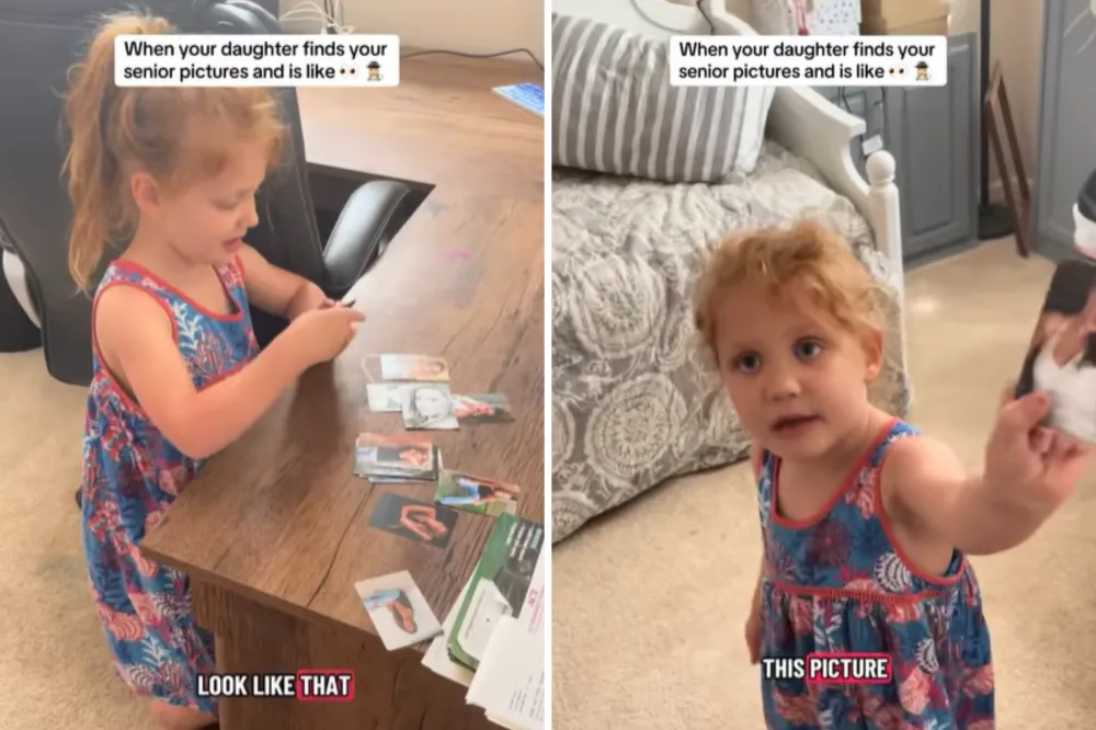 Little Girl Finds Mom’s High School Pics, What She Says Leaves Her ...