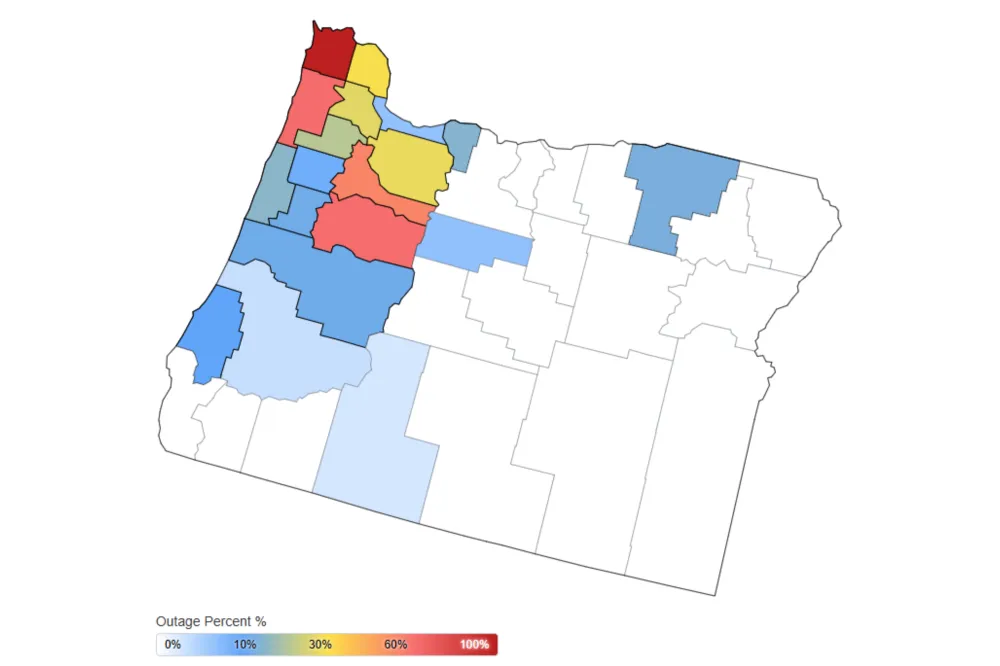 Map Shows Where Half a Million Without Power As Winter Weather Strikes ...