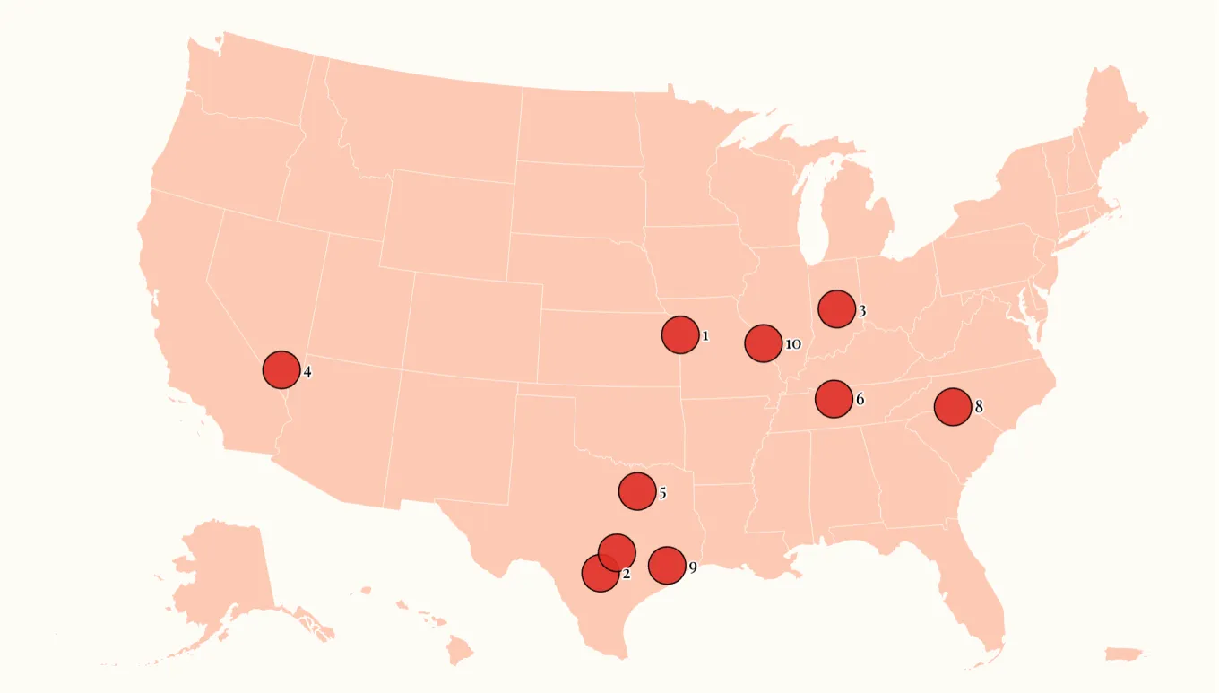 Map Shows Major Areas Seeing Most People Leave - Newsweek