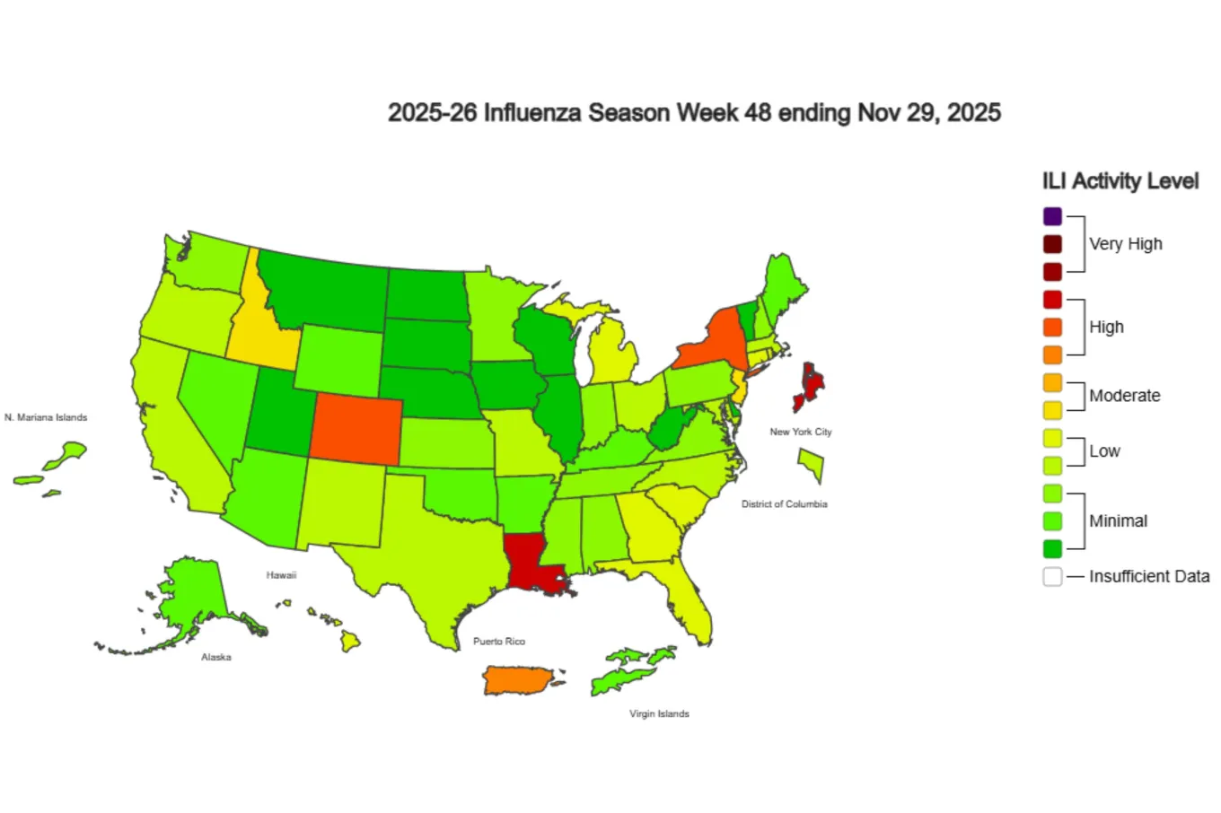 Map Shows Latest Flu Rates Across US - Newsweek