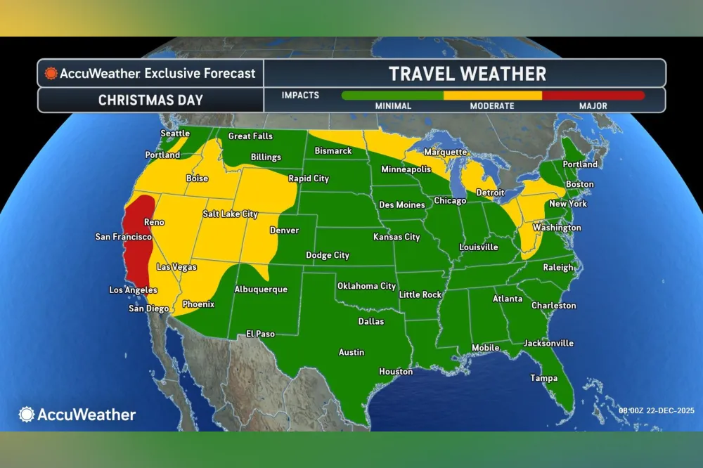 Maps Show Christmas Travel Weather in Each State - Newsweek