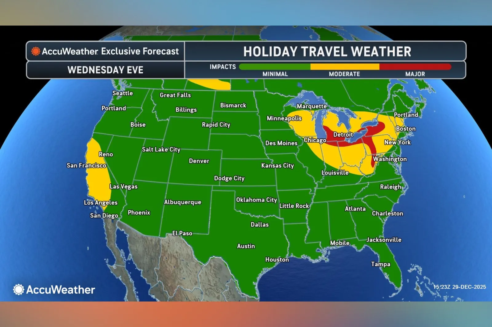 Map Shows New Year's Eve Weather in Each State - Newsweek
