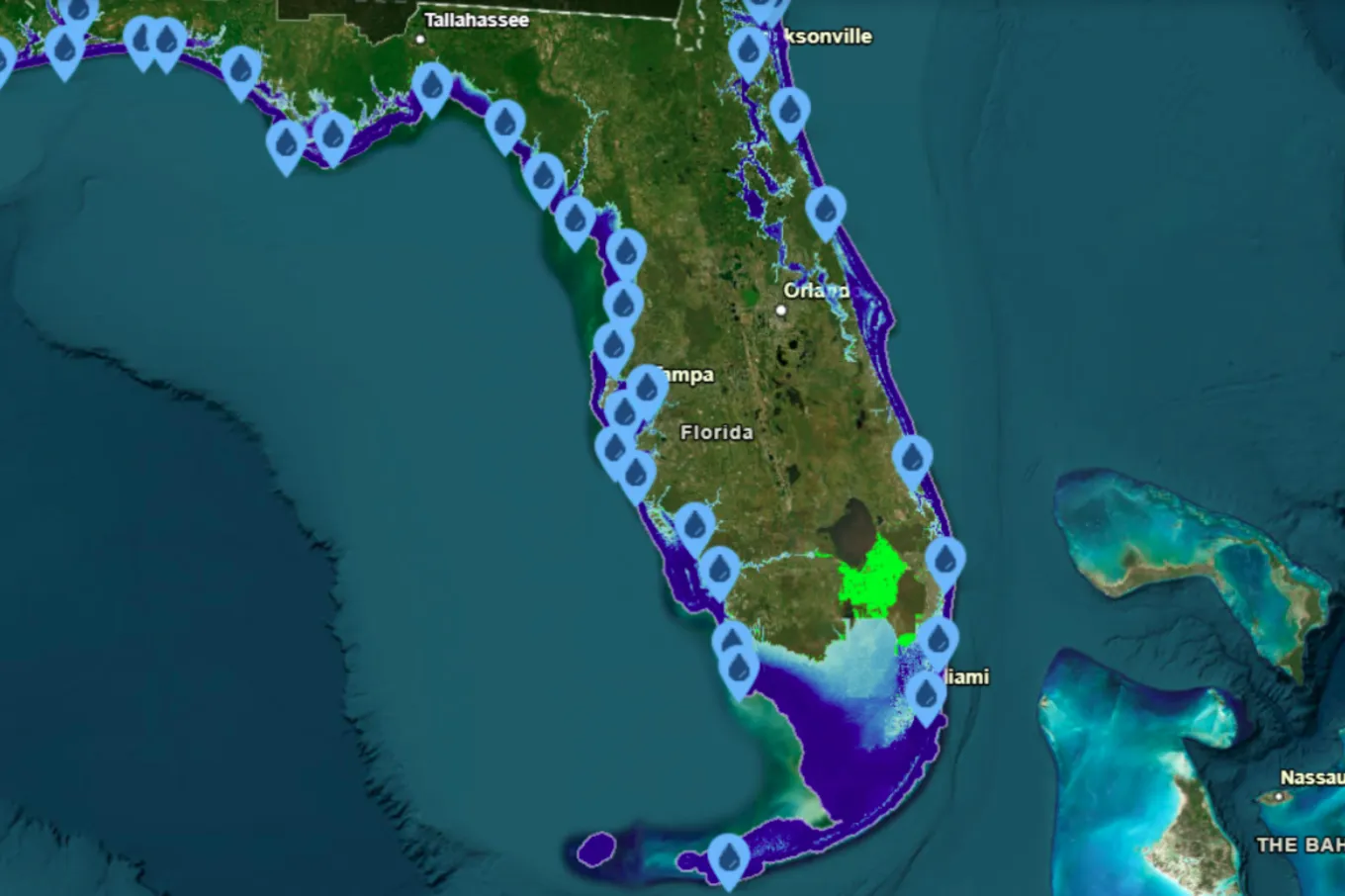 Florida map shows cities that could go underwater if sea levels rise ...