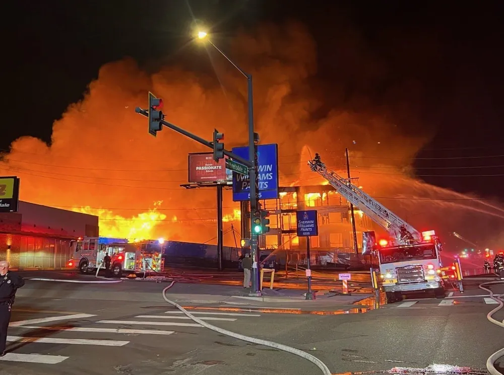 Major Fire Engulfs Entire Denver Block - Newsweek