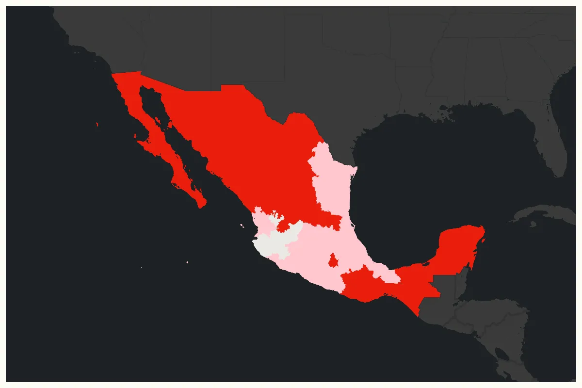 Mexico map shows "cartel dominant areas" as Trump threatens strikes ...