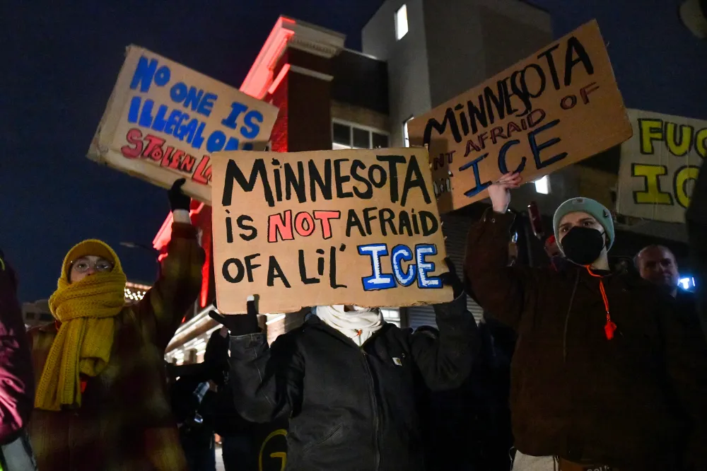 Nick Sortor Embroiled in Violent Clash With Anti-ICE Protesters - Newsweek
