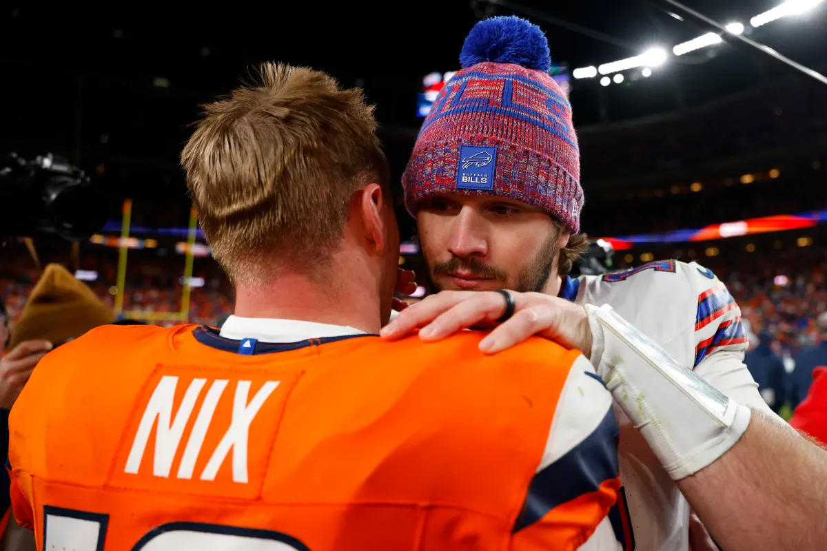 Postgame Handshake Between Josh Allen, Bo Nix Draws Attention - Newsweek
