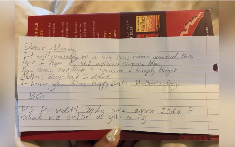 Woman Finds Coded Message Hidden in Book—Then She Realizes What It ...