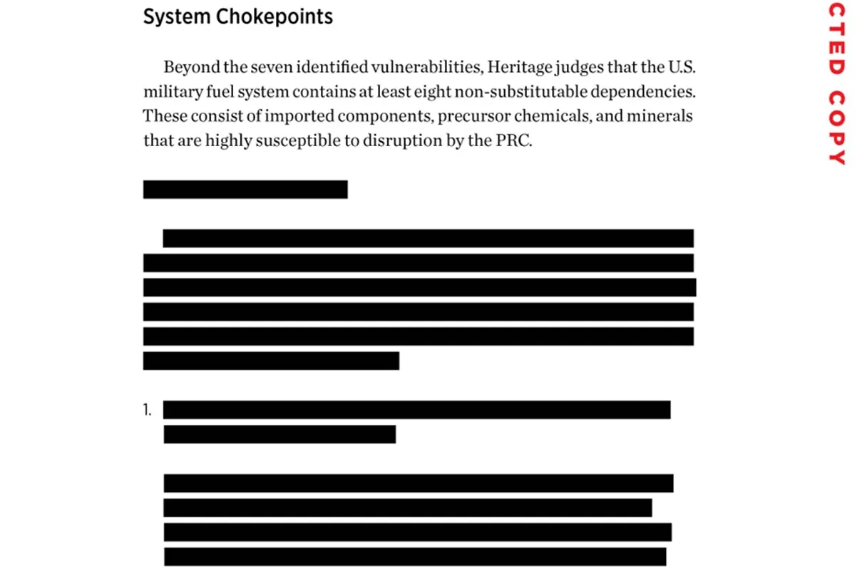 US Government Requested Redactions To Report on China War ...