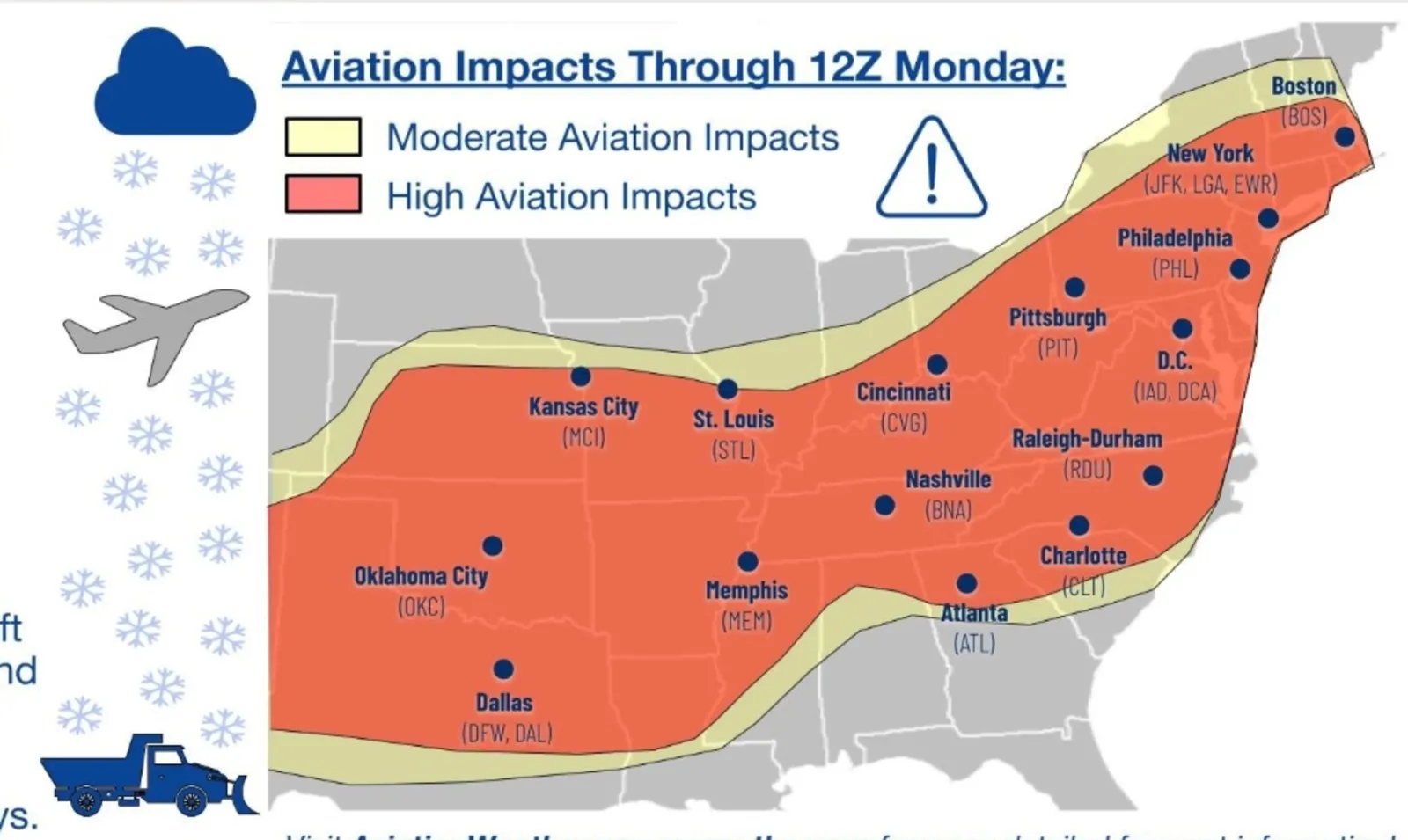 Winter storm map shows which major airports will be hit hardest ...