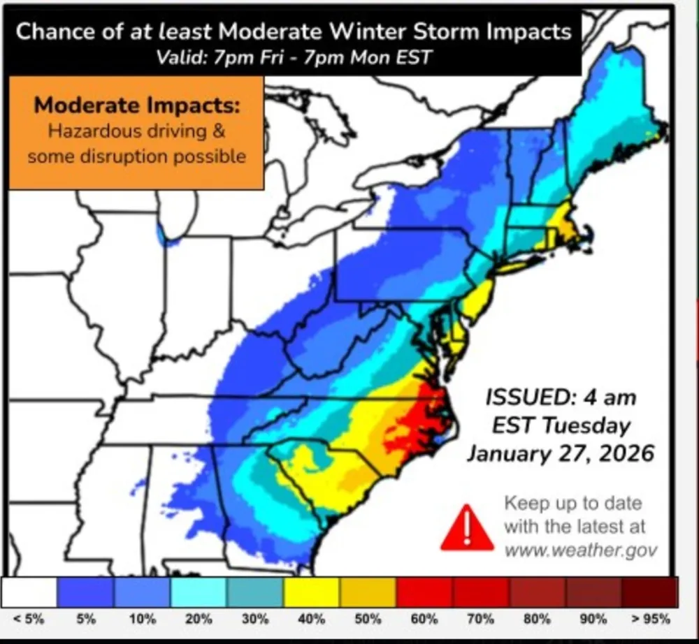 Winter storm map shows states that could get hit hardest this weekend ...